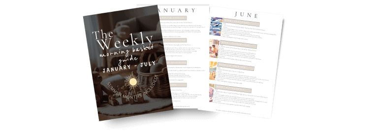 January to July Weekly Plan for Morning Baskets! 100+ Activities 20+ Themes